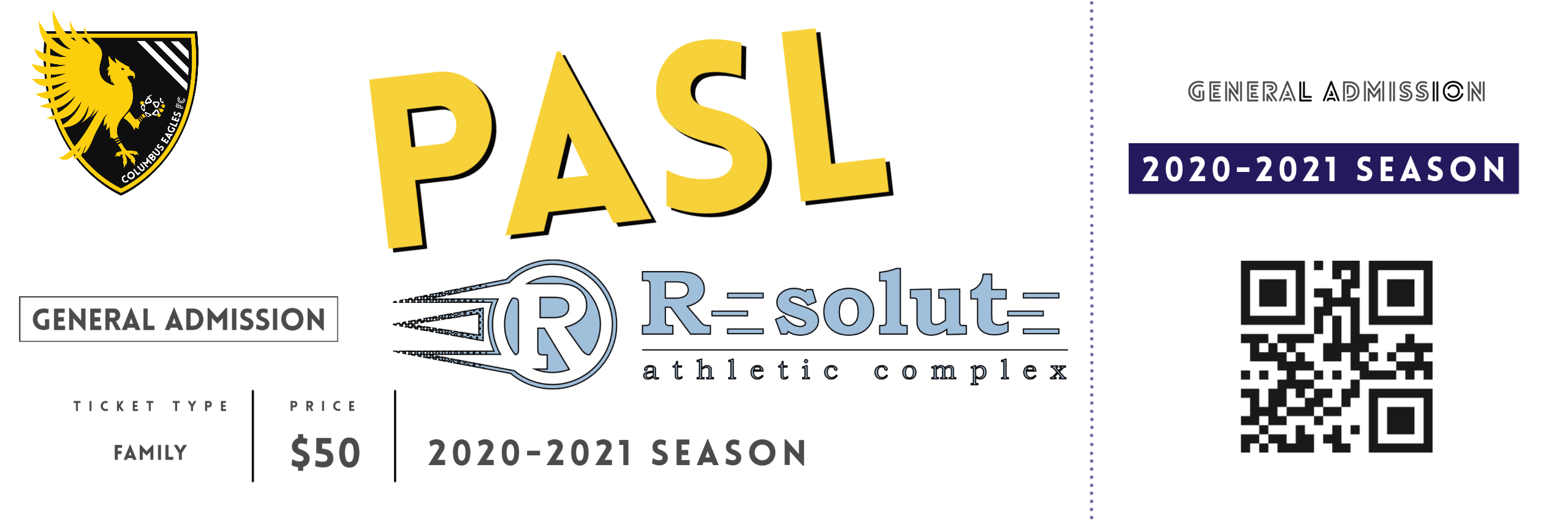 PASL Season Ticket - Family - Columbus Eagles FC